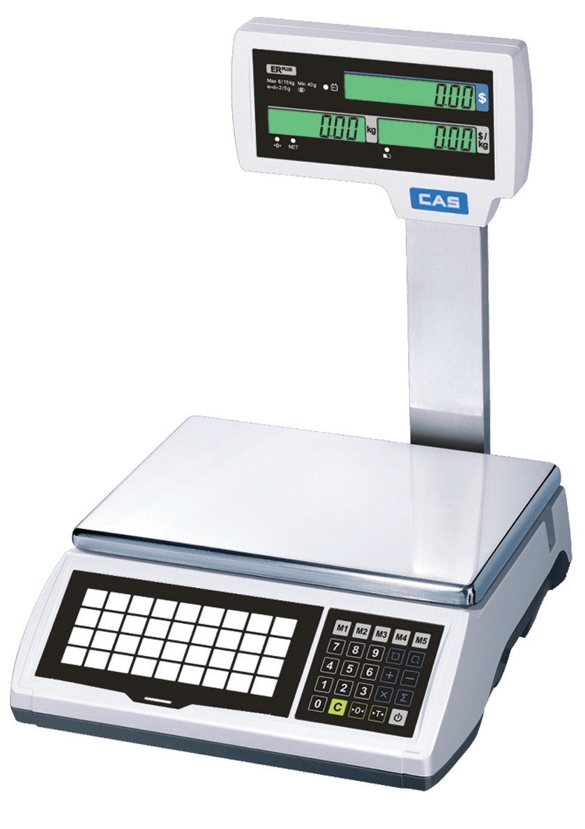CAS weegschaal, ER-Plus-M-15-EC met topdisplay - Delmo Groothandel B.V.